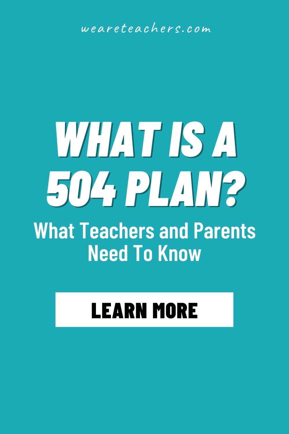 What Is A 504 Plan What Teachers And Parents Need To Know