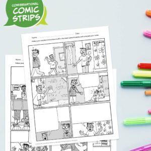 Conversational Comic Strips for Language Practice