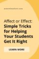 Affect or Effect: Simple Tricks for Getting It Right