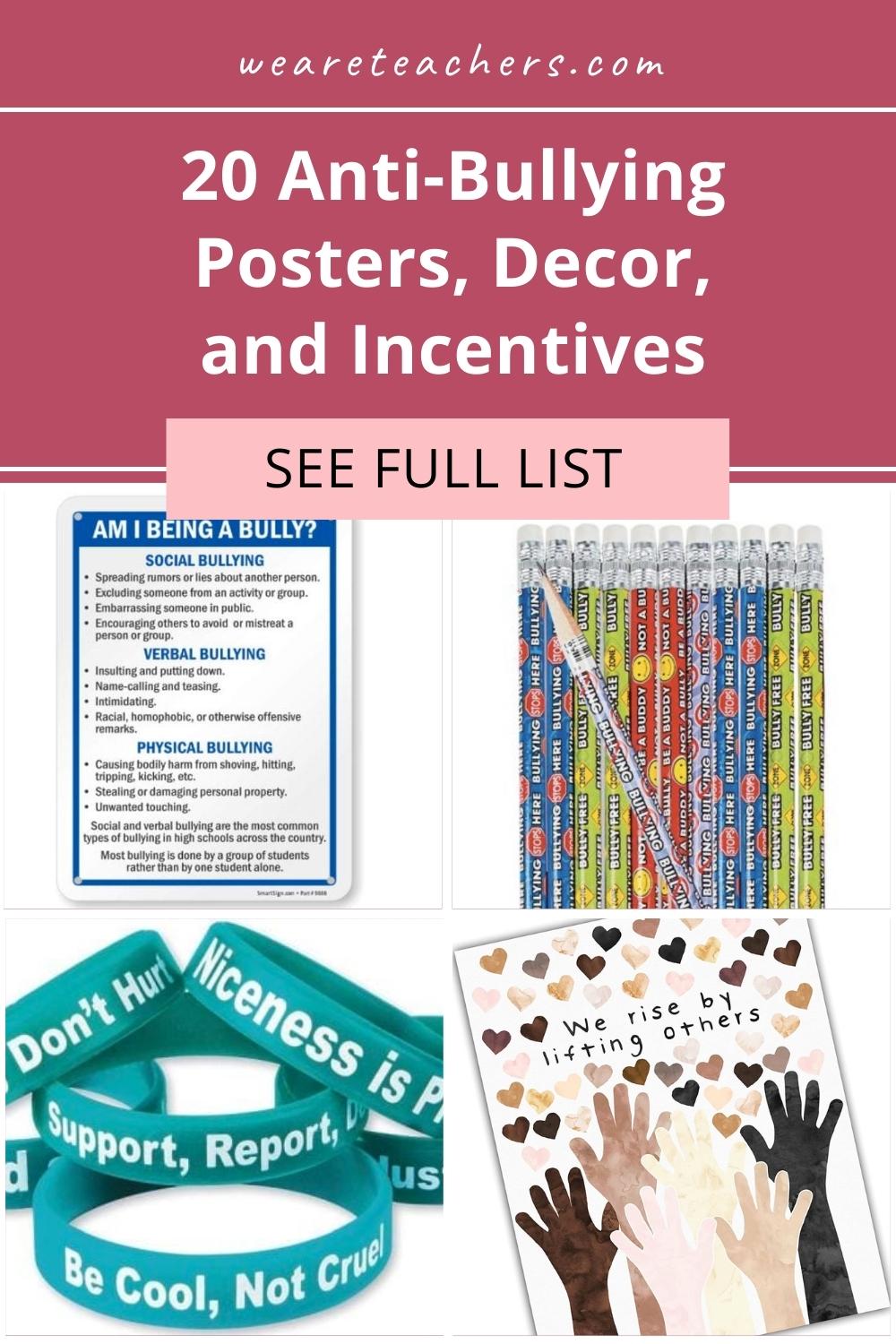 Best Classroom Anti-Bullying Posters, Decor, and Incentives