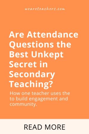 Are Attendance Questions the Best Secondary Teaching Secret?