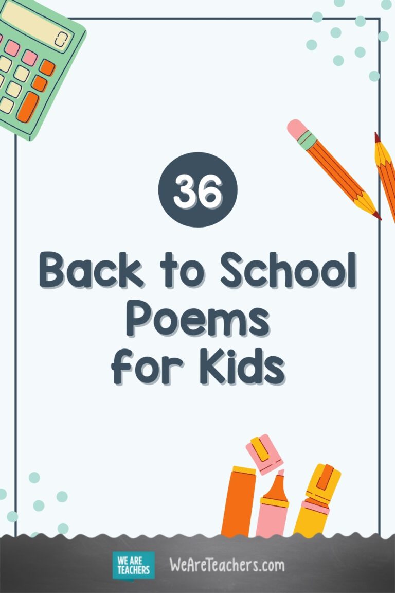 36 Back to School Poems for Every Student - We Are Teachers