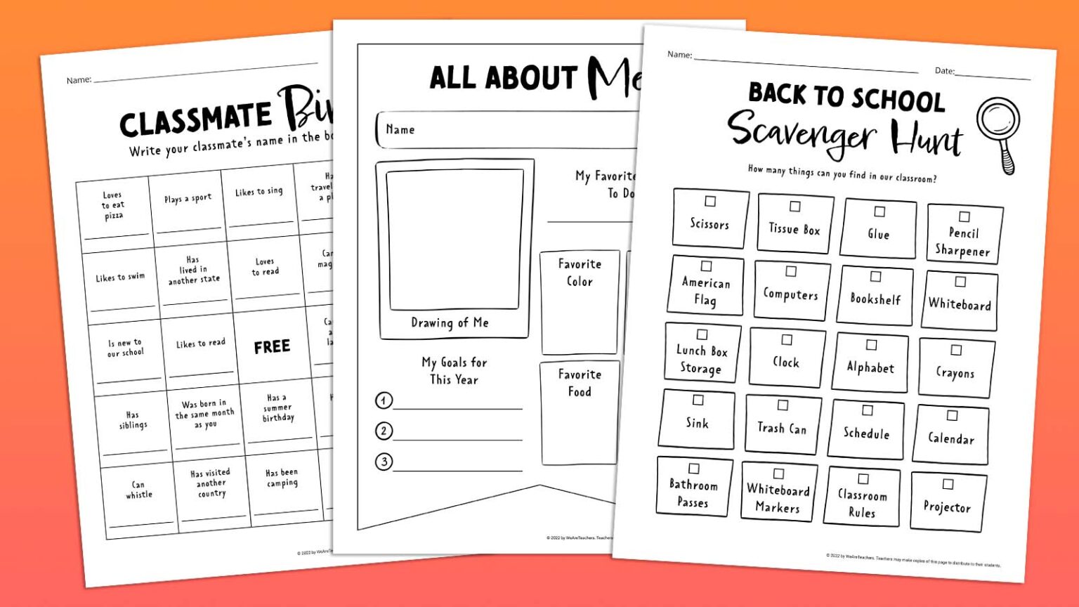 Free First Day of School Printables - 12 Free Activities