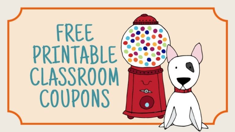 Printable Classroom Coupons Your Students Will Love