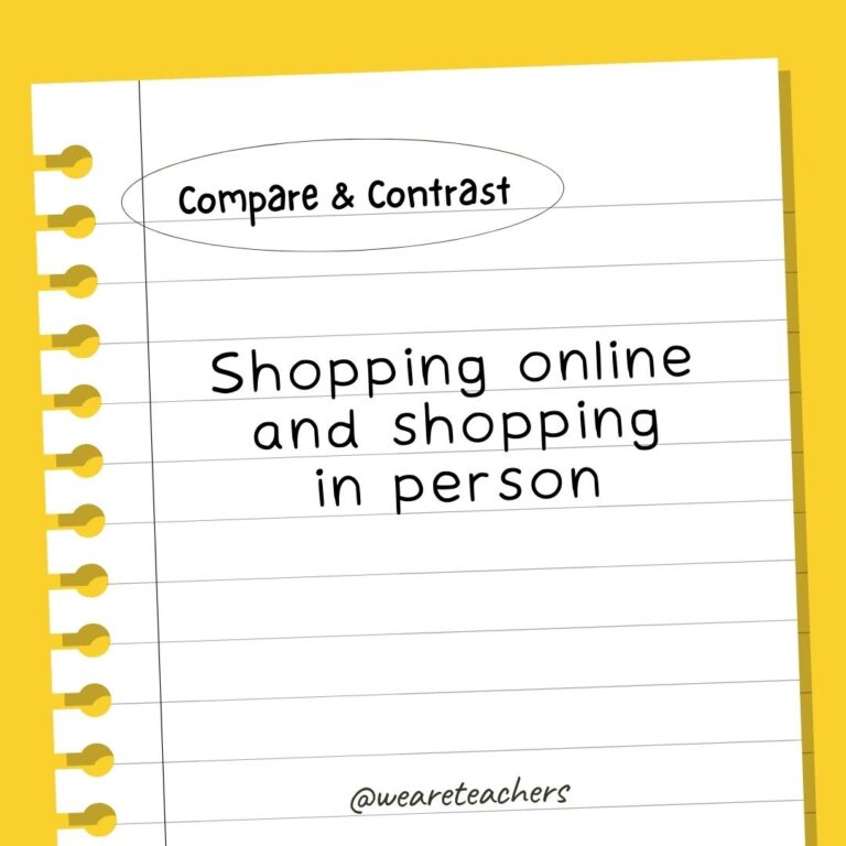 80 Compare and Contrast Essay Topics for Kids and Teens