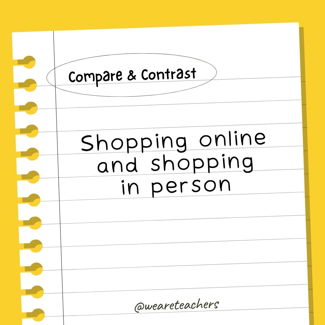 80 Compare And Contrast Essay Topics For Kids And Teens
