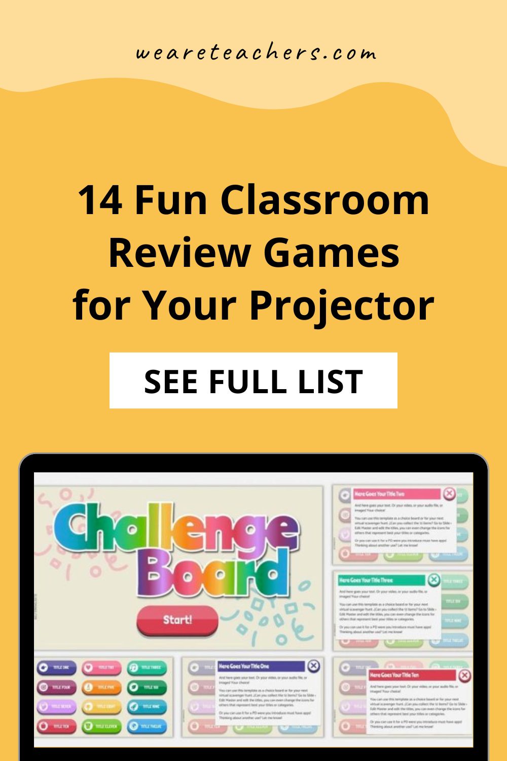 14 Fun Classroom Review Games for Your Projector