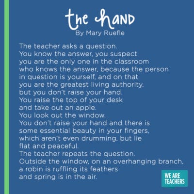 15 of Our Favorite Poems About Teaching - We Are Teachers