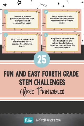 25 Fun and Easy Fourth Grade STEM Challenges (Free Printable!)