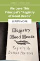 We Love This Principal's Registry of Good Deeds