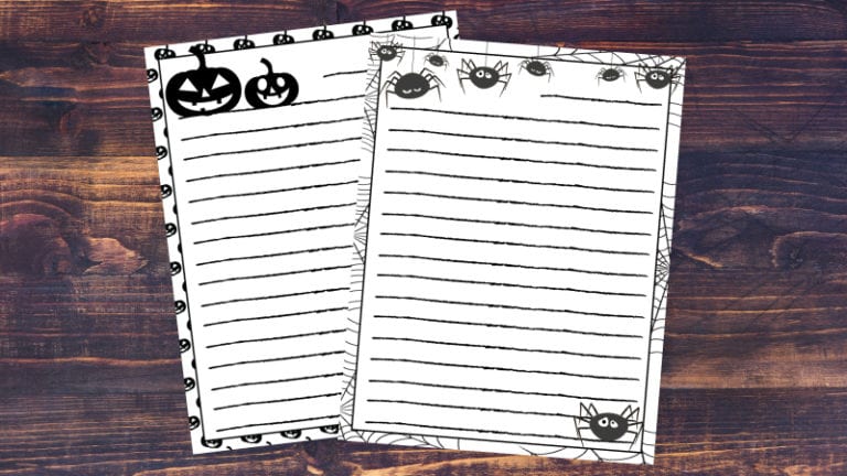 Get Free Halloween Writing Paper + 20 Spooky Writing Prompts