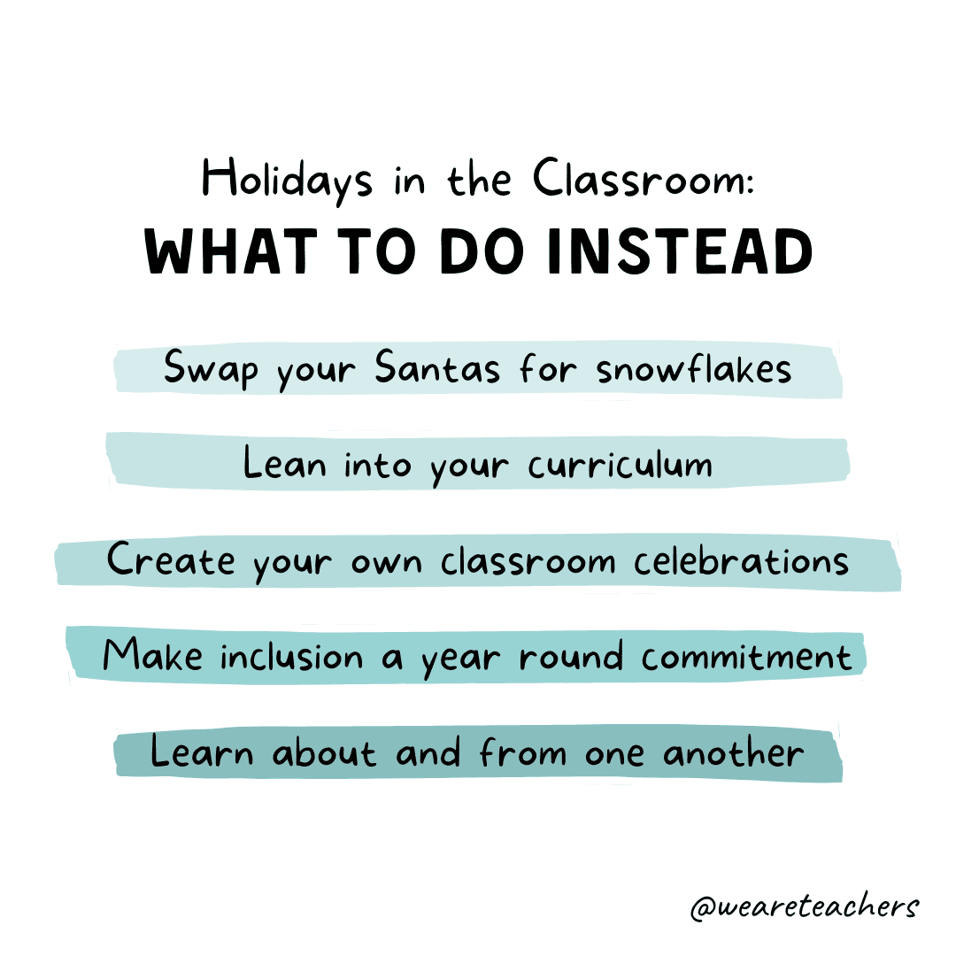 Teaching About Christmas, Hanukkah, and Kwanzaa Isn't Inclusion