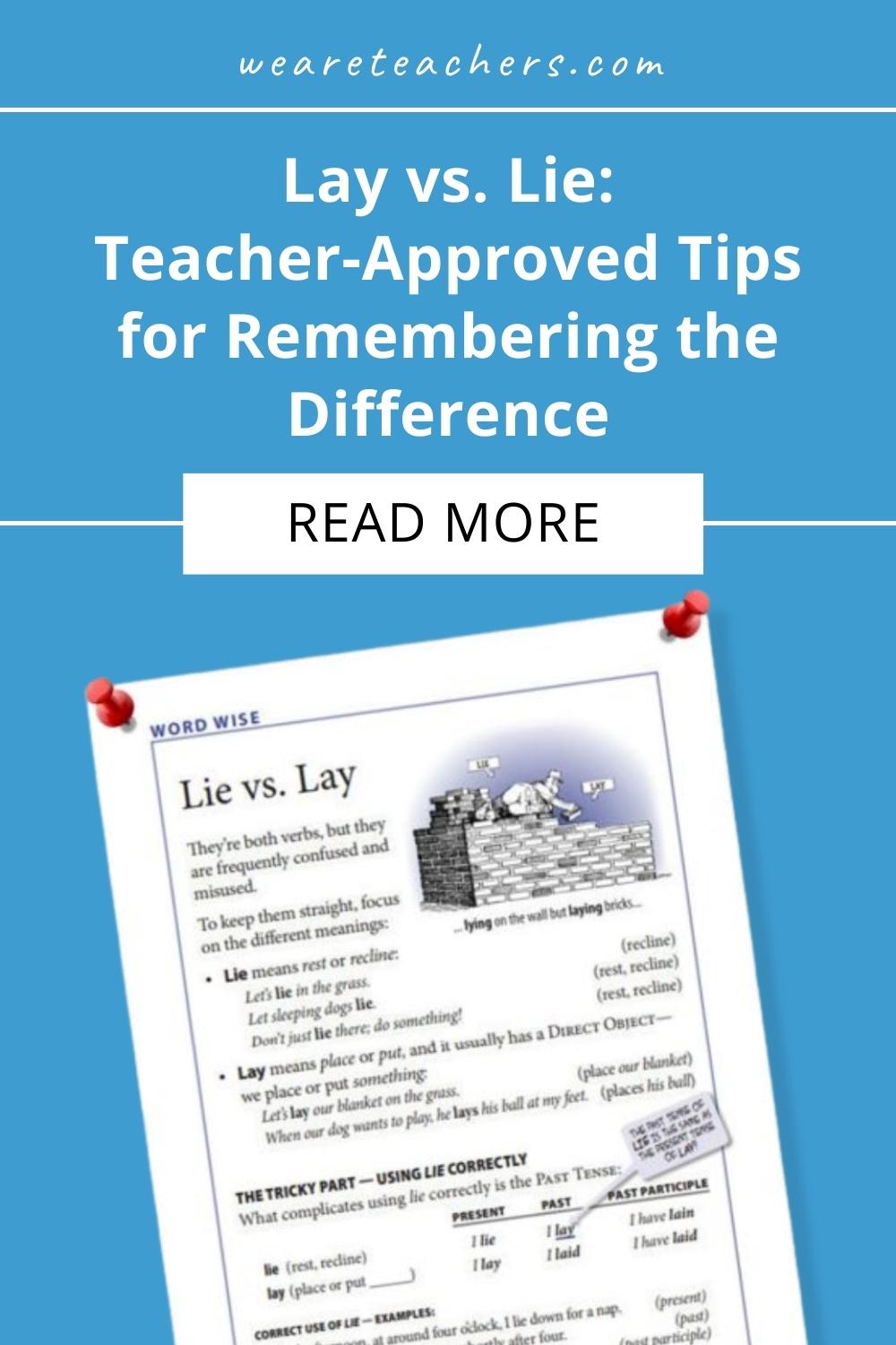 Lay vs Lie: Teacher-Approved Tips for Remembering the Difference