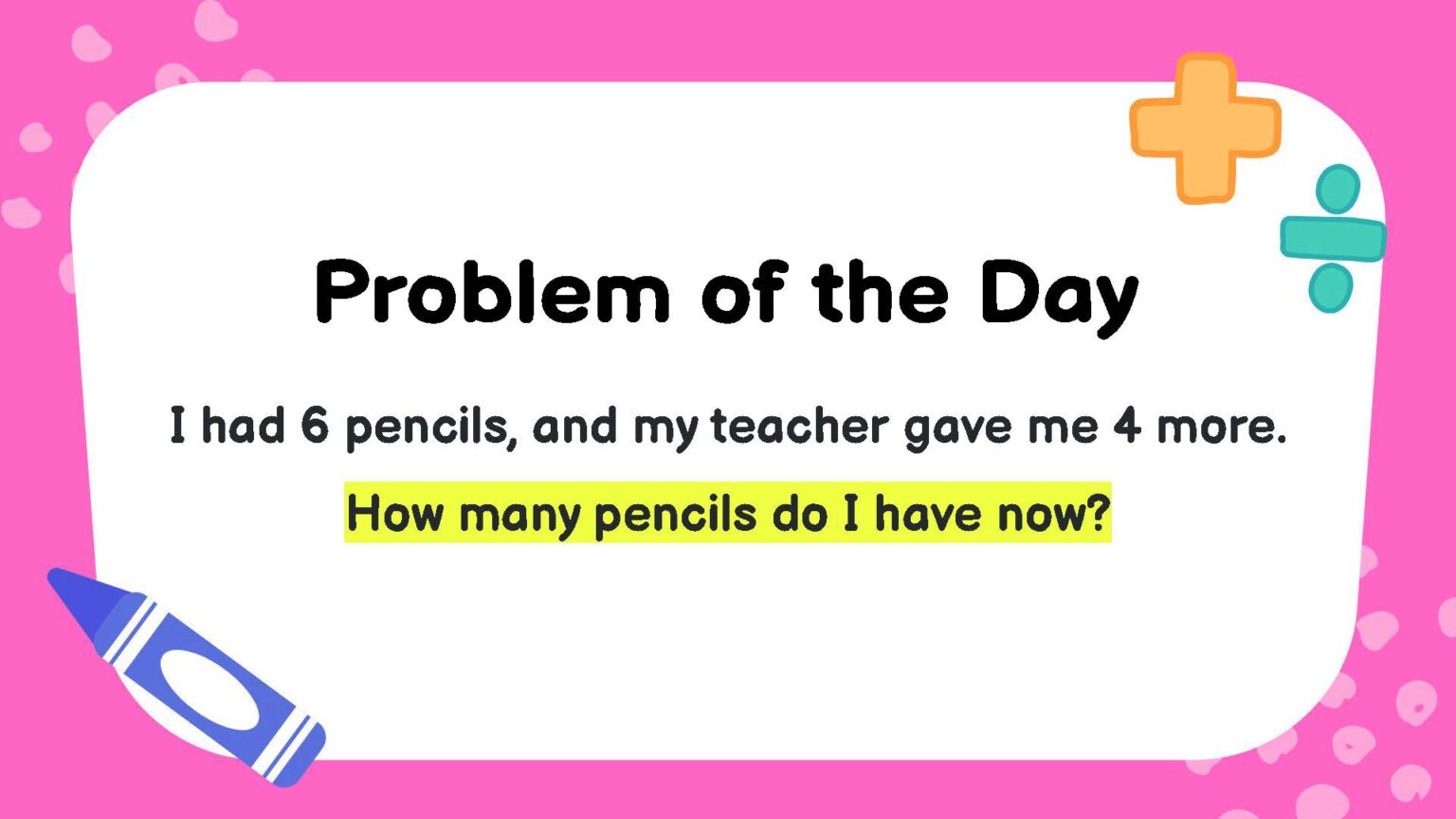 Check Out These 50 First-Grade Math Word Problems of the Day