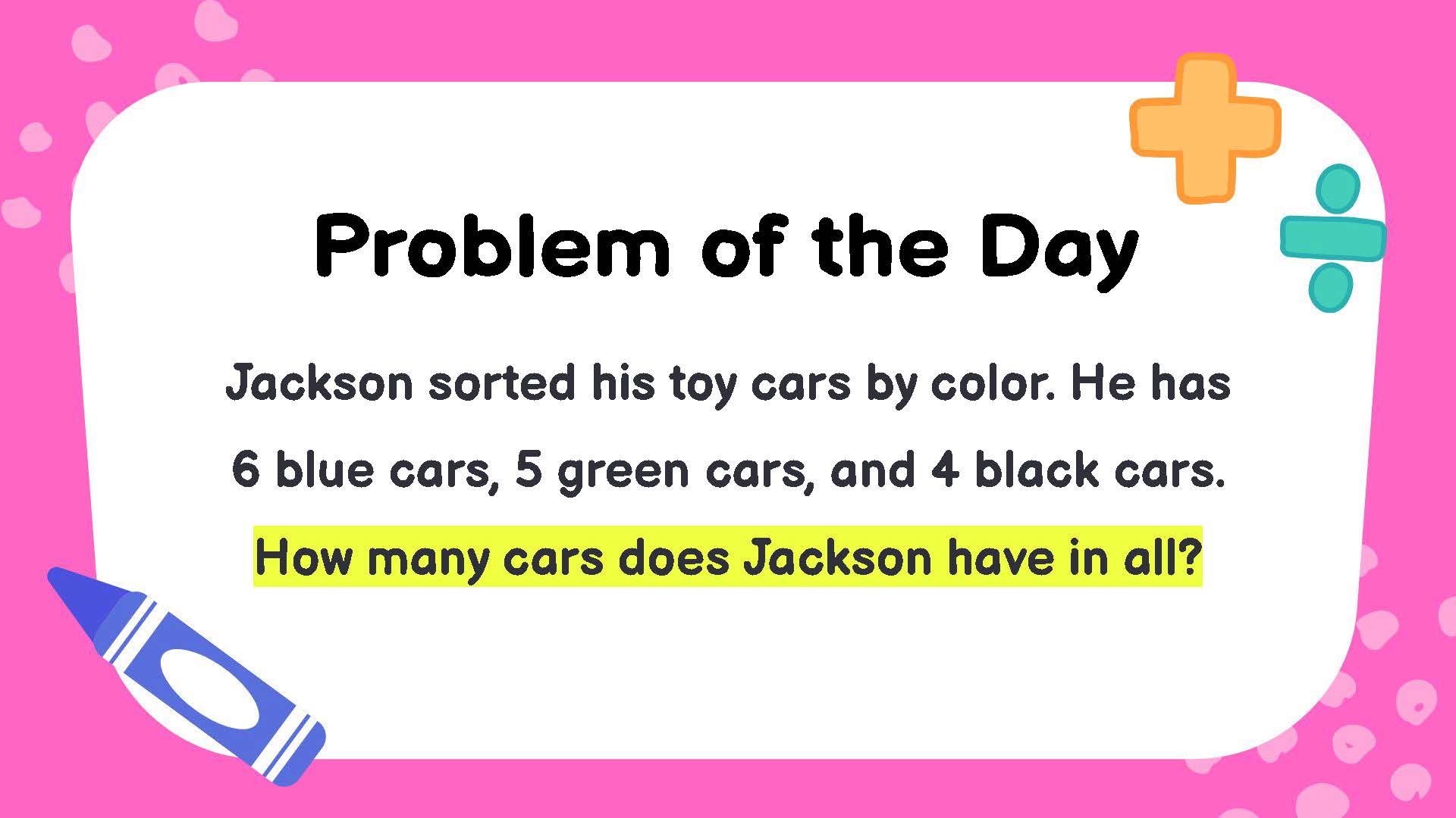 Check Out These 50 First-Grade Math Word Problems of the Day