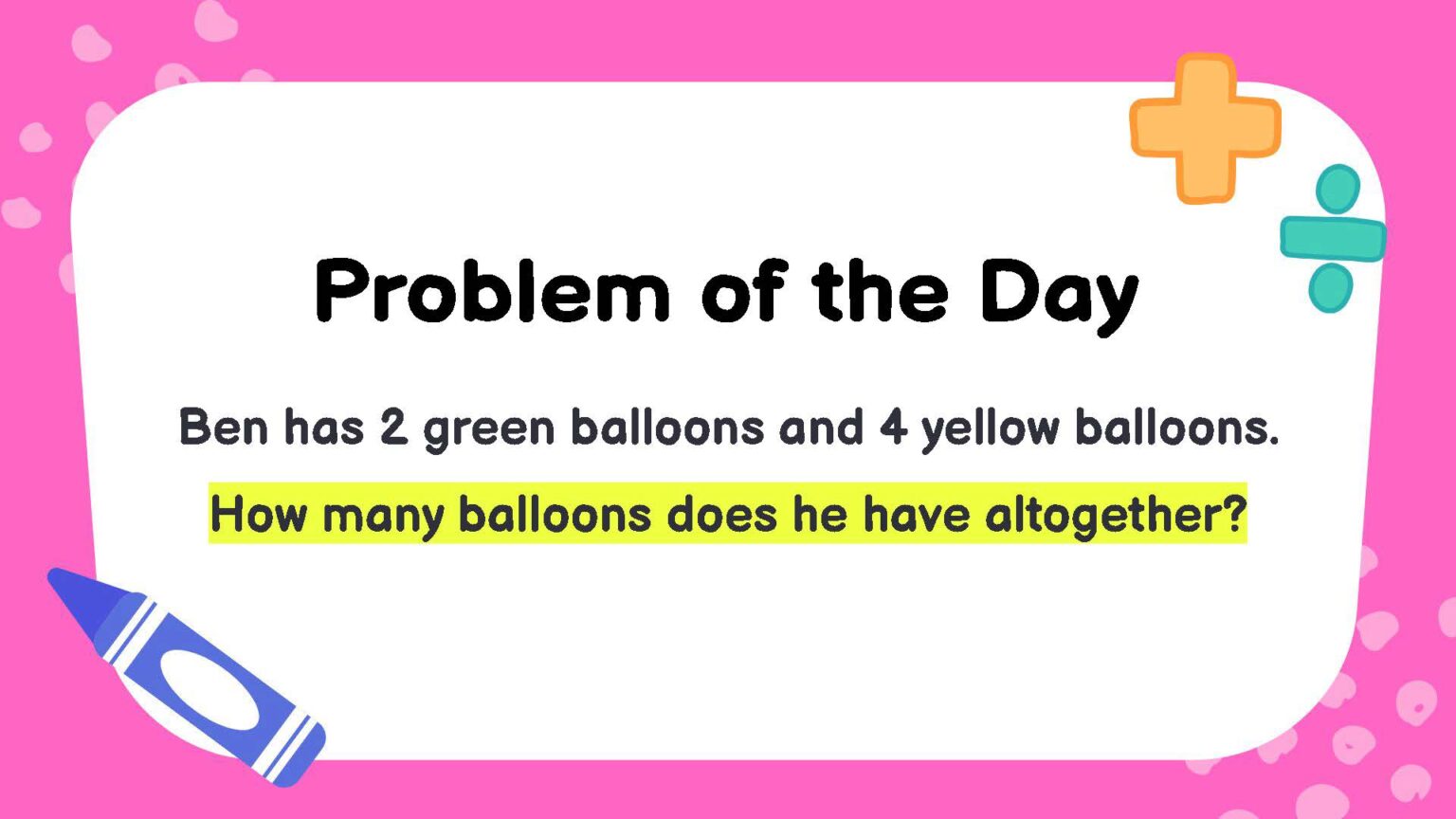 Check Out These 50 First-Grade Math Word Problems of the Day