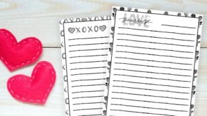 Free Printable Valentine's Day Writing Paper Plus 10 Writing Prompts