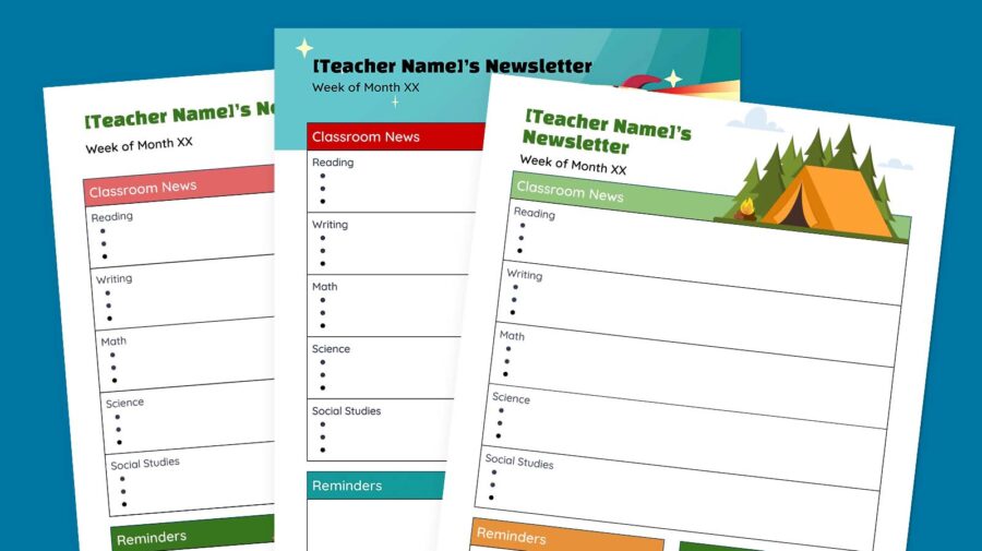 Free Editable Newsletter Template Bundle for Your Classroom