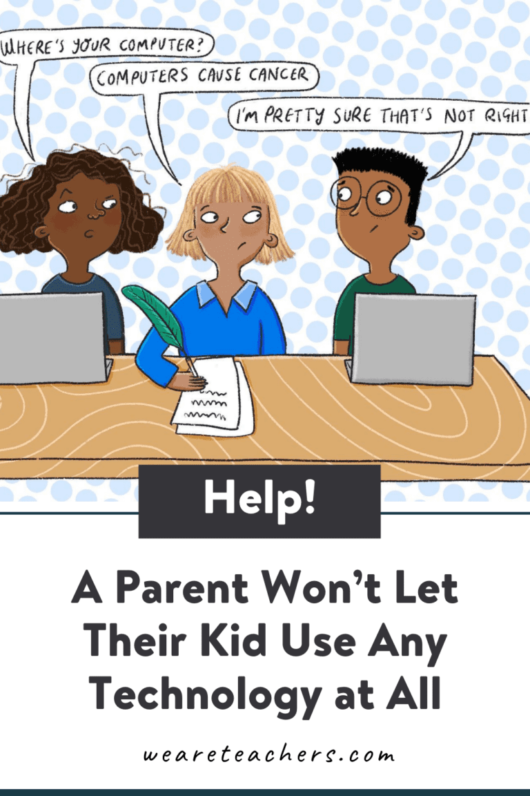 Ask WeAreTeachers: A Parent Won't Let Their Kid Use Any Technology