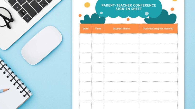 Parent-Teacher Conference Form - Free Customizable Bundle