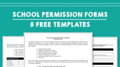 Free Field Trip and School Permission Forms Templates - WeAreTeachers
