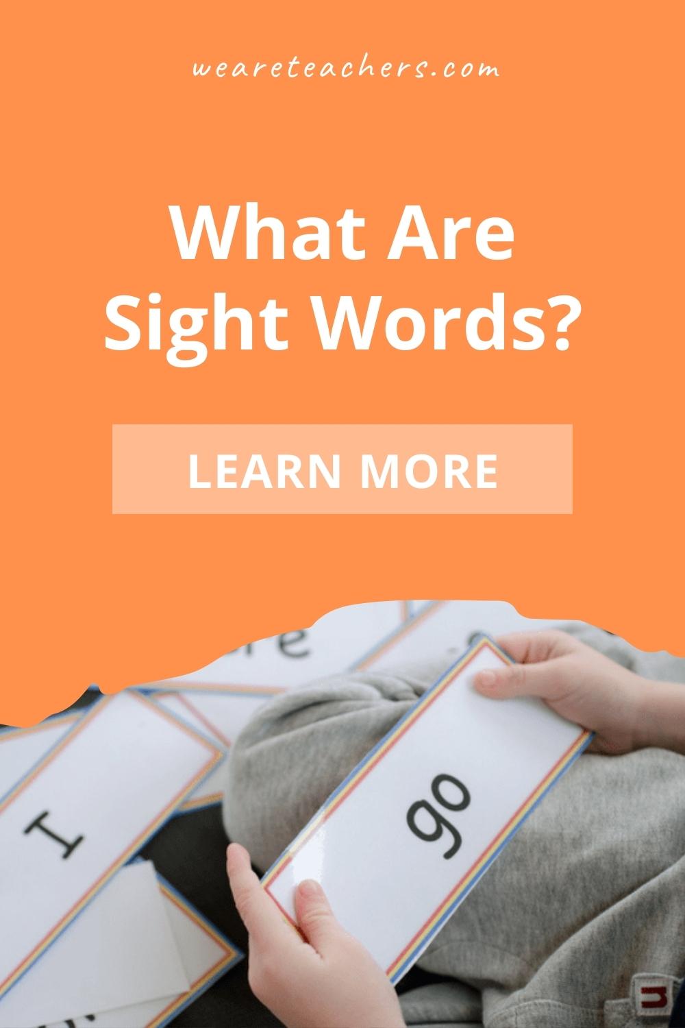 What Are Sight Words? Get the Definition Plus Teaching Resources