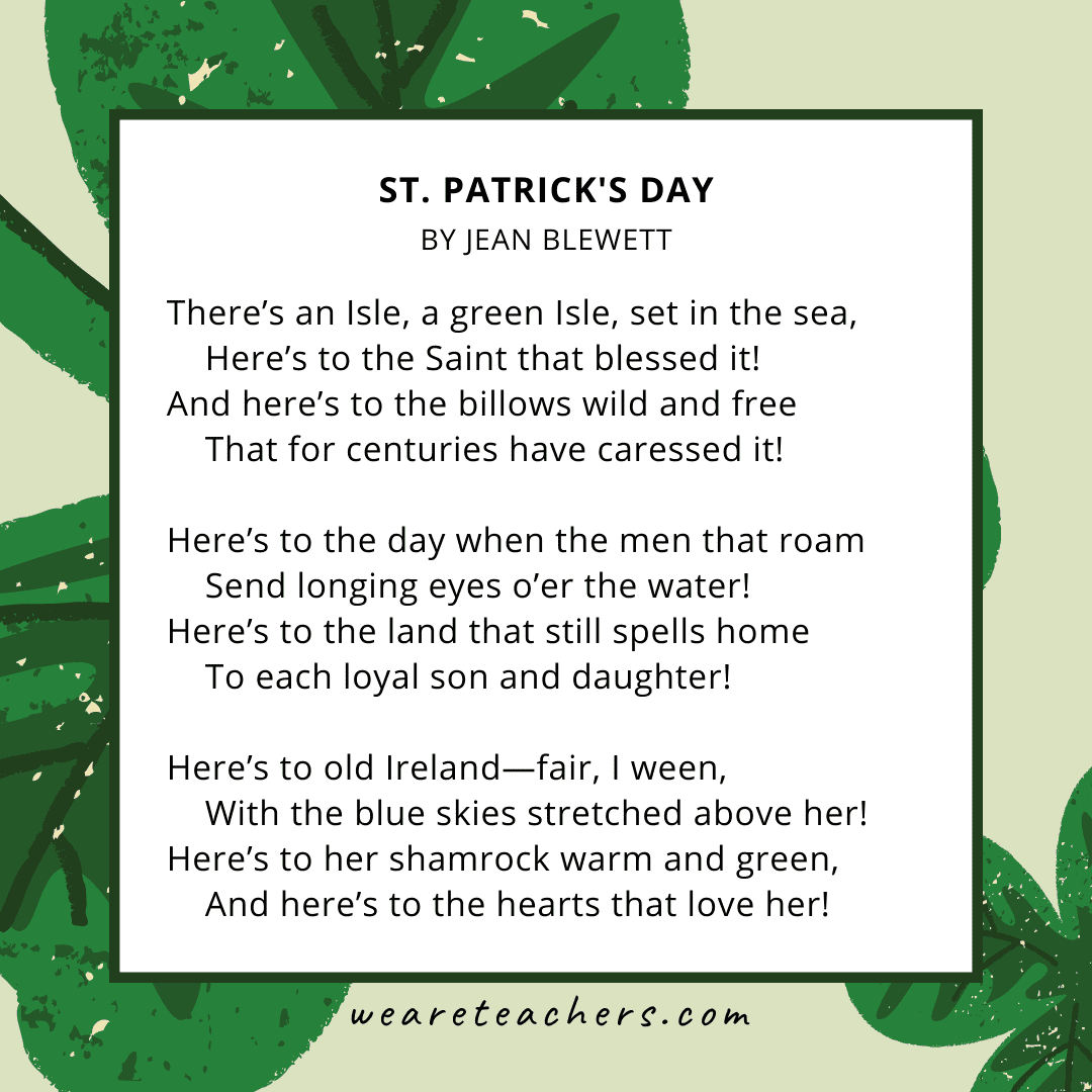 St. Patrick’s Day Poems for Kids of All Ages and Grade Levels