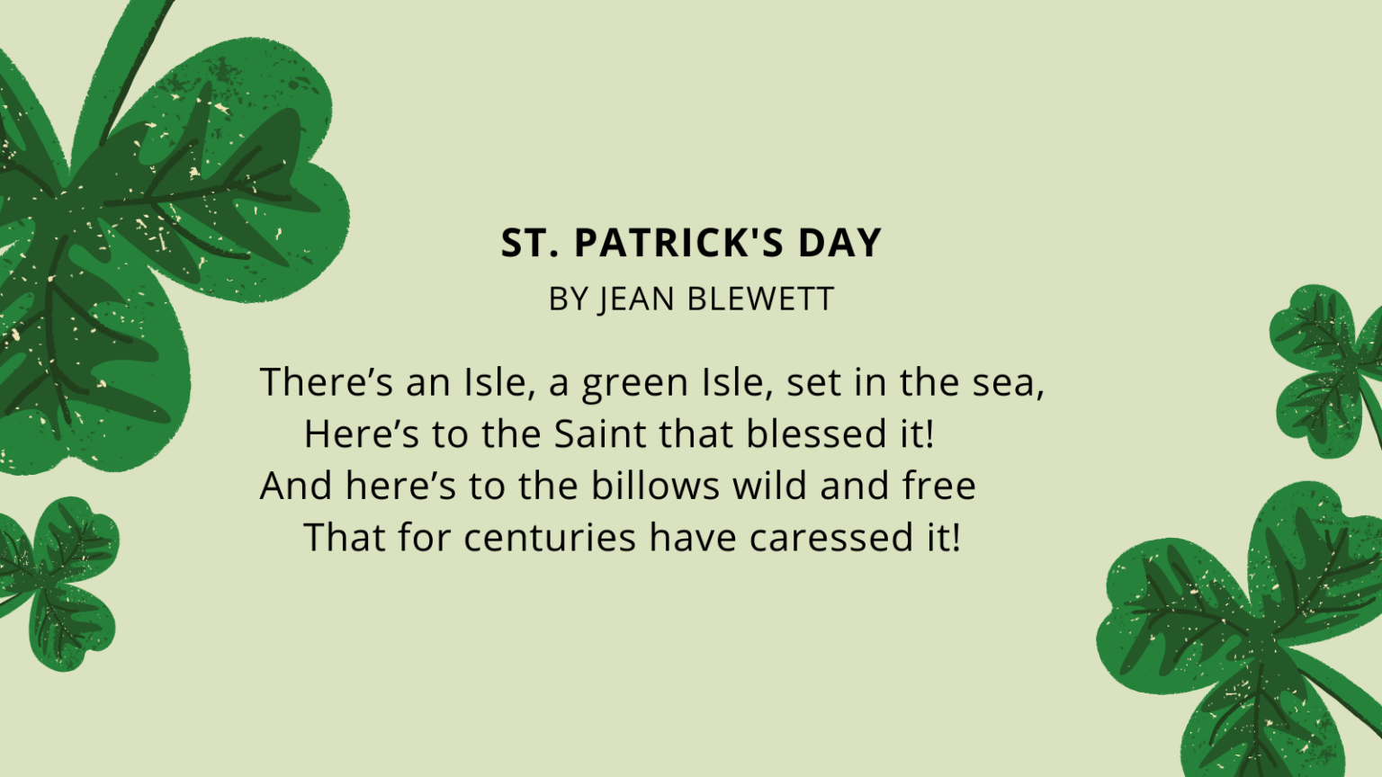 St. Patrick’s Day Poems for Kids of All Ages and Grade Levels