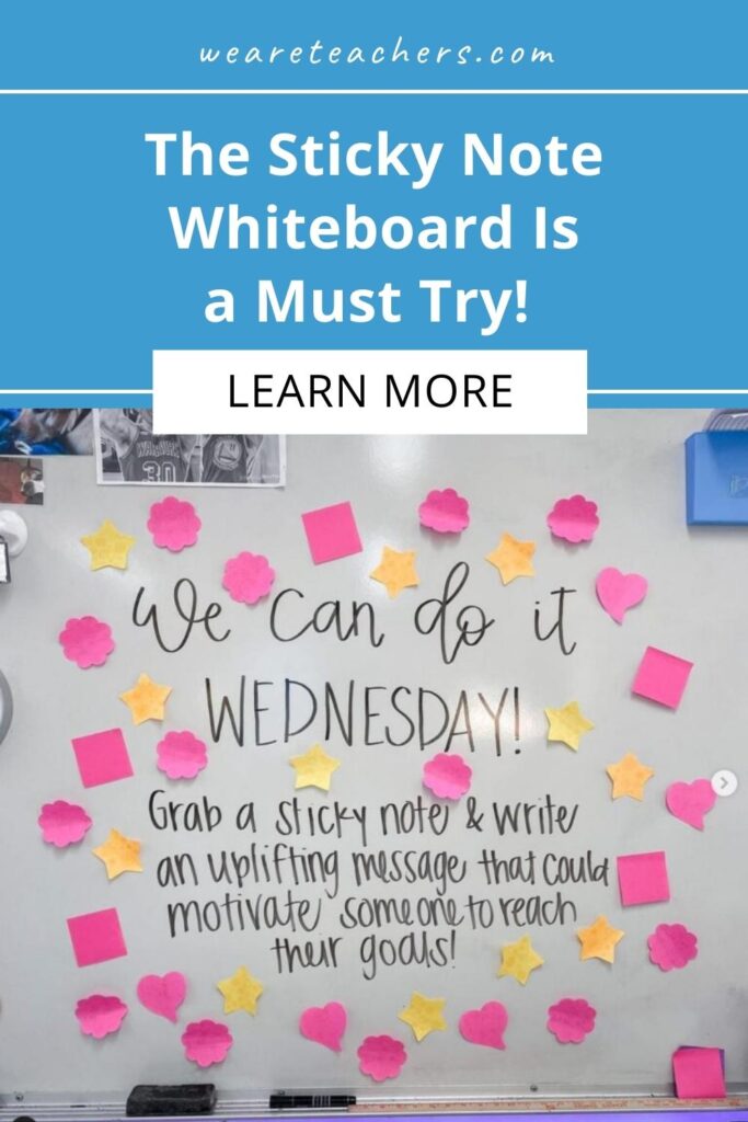 We're Loving This Sticky Note Whiteboard Strategy