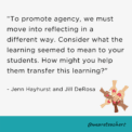 A Simple Acronym Can Motivate and Support Student Agency