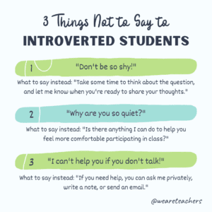 10 Ways To Support Introverts in the Classroom - We Are Teachers