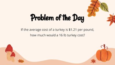 25 Thanksgiving Math Word Problems To Solve This Month