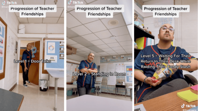 TikTok Teacher Explains the Hilarious Levels of Teacher Friendship