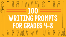 100 Creative Writing Prompts for Grades 4-8 - Free PowerPoint