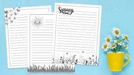 Free Printable Spring Writing Paper Plus 10 Spring Writing Prompts - We ...