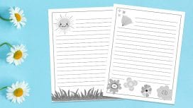 Free Printable Spring Writing Paper Plus 10 Spring Writing Prompts - We ...