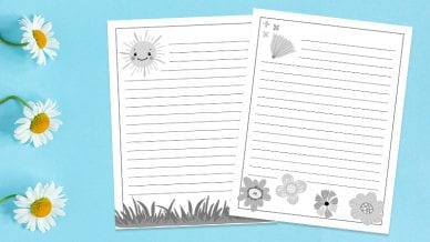 Free Printable Spring Writing Paper Plus 10 Spring Writing Prompts - We ...