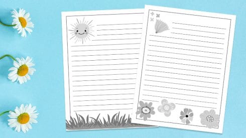 Free Printable Spring Writing Paper Plus 10 Spring Writing Prompts - We ...