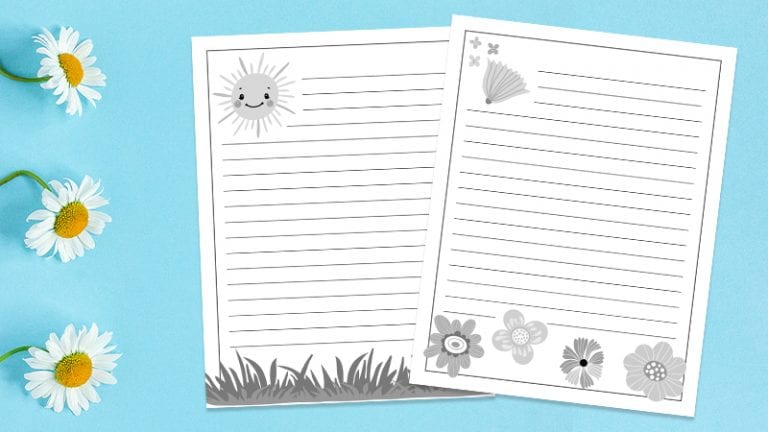 Free Printable Spring Writing Paper Plus 10 Spring Writing Prompts - We ...