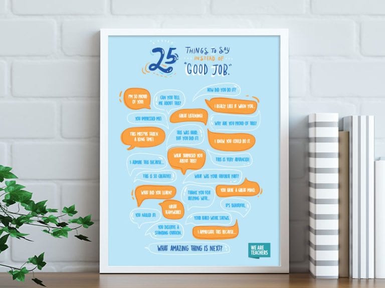 Ways to Say Good Job - Free Teacher Poster With 25 Alternative Ways to ...