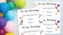 Birthday Certificates - Free Printable for Teachers - WeAreTeachers