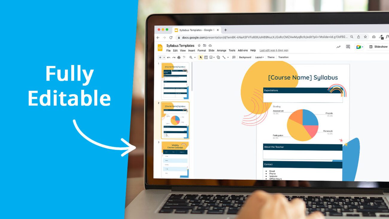 Syllabus Template for Teachers of All Subjects (Fully Editable)