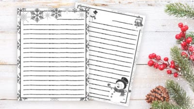 Free Printable Winter Writing Paper Plus 10 Winter Writing Prompts