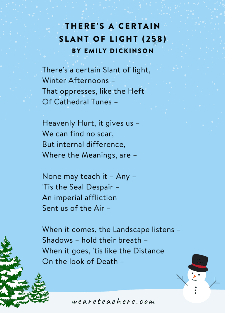 Winter Poems for Kids and Students of All Reading Levels