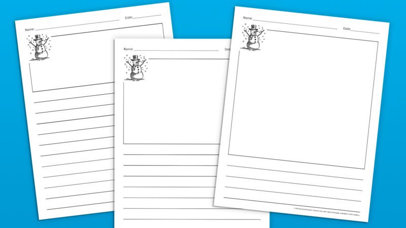 Free Printable Winter Writing Paper Plus 10 Winter Writing Prompts