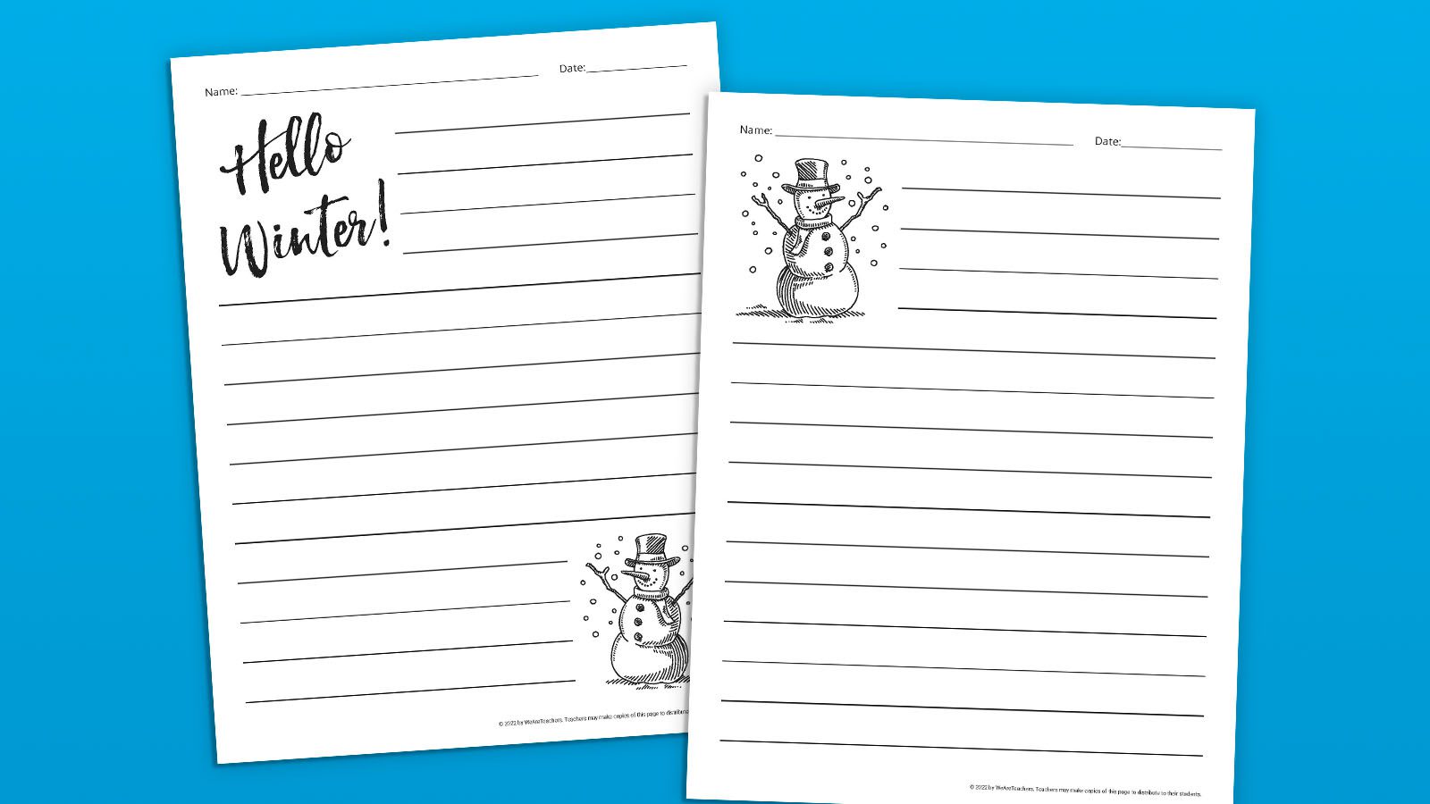 Free Printable Winter Writing Paper Plus 10 Winter Writing Prompts