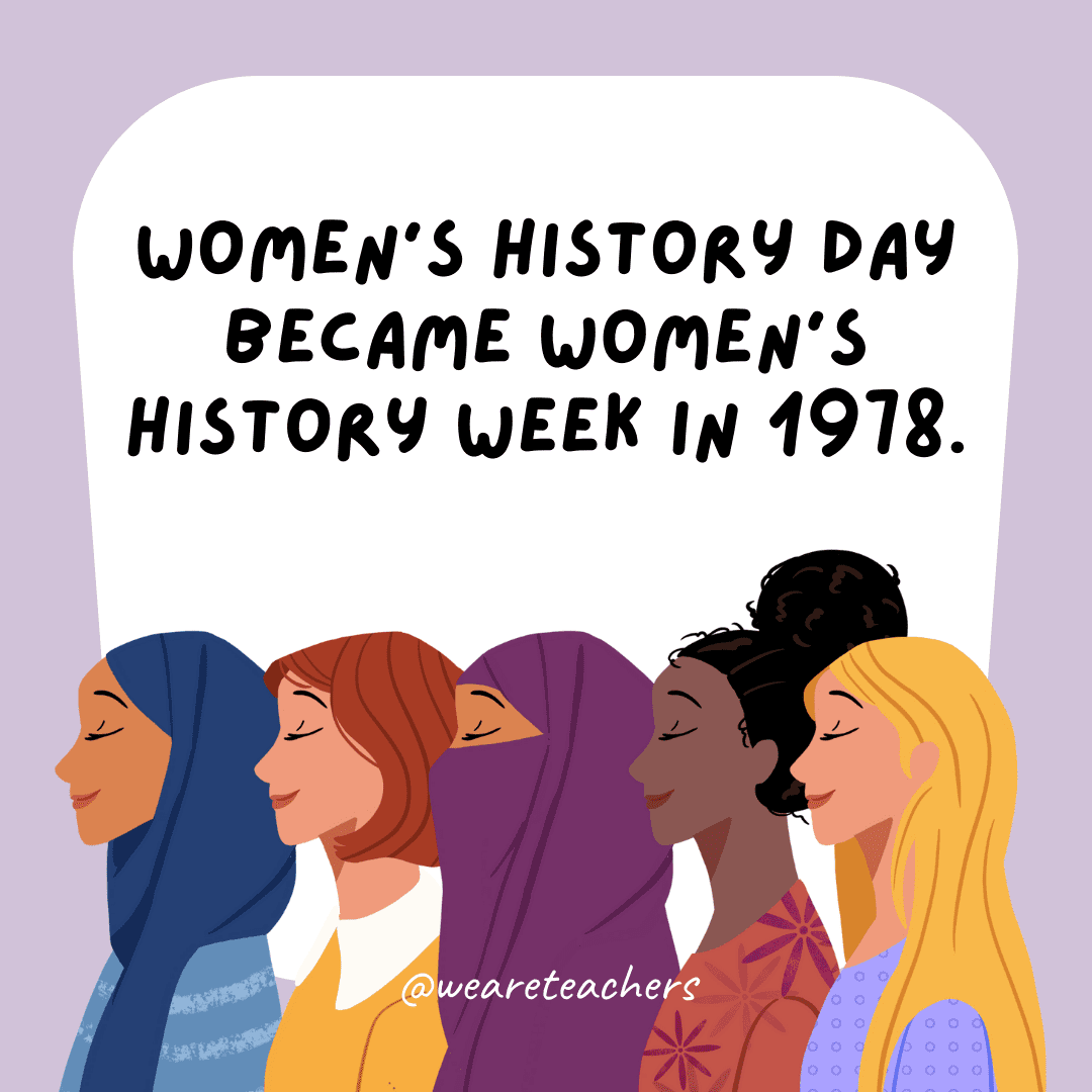 25 Women's History Month Facts for Kids - We Are Teachers