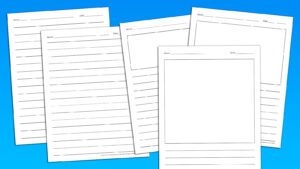 Writing Template Bundle - 56 Free Printable Pages
