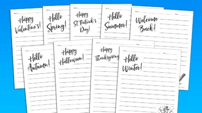 Writing Template Bundle - 56 Free Printable Pages