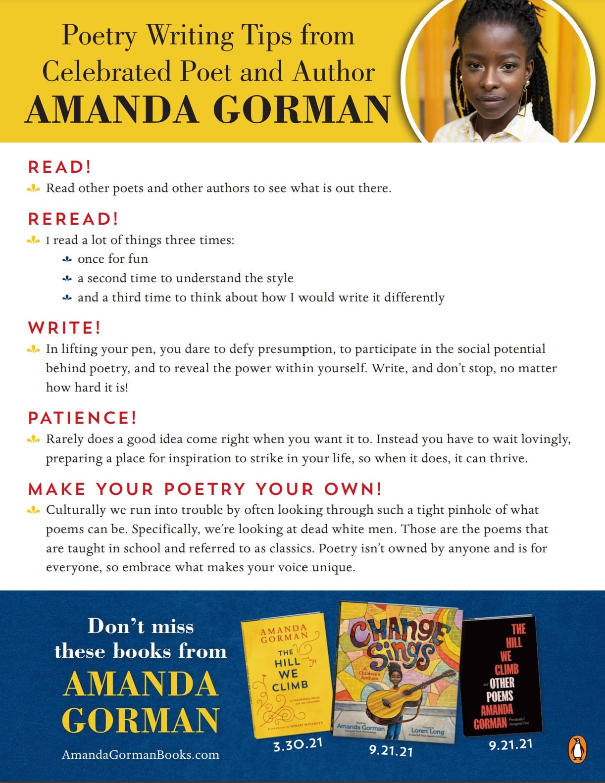 Celebrate Poetry Month With Amanda Gorman - We Are Teachers